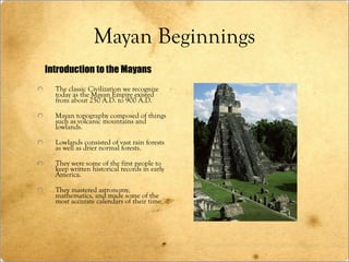 The mayan empire-Period 1 | PPT