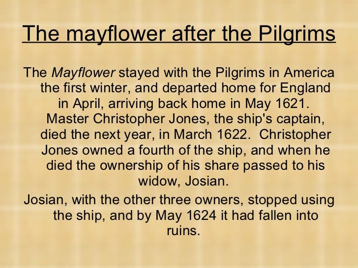 The mayflower. +2