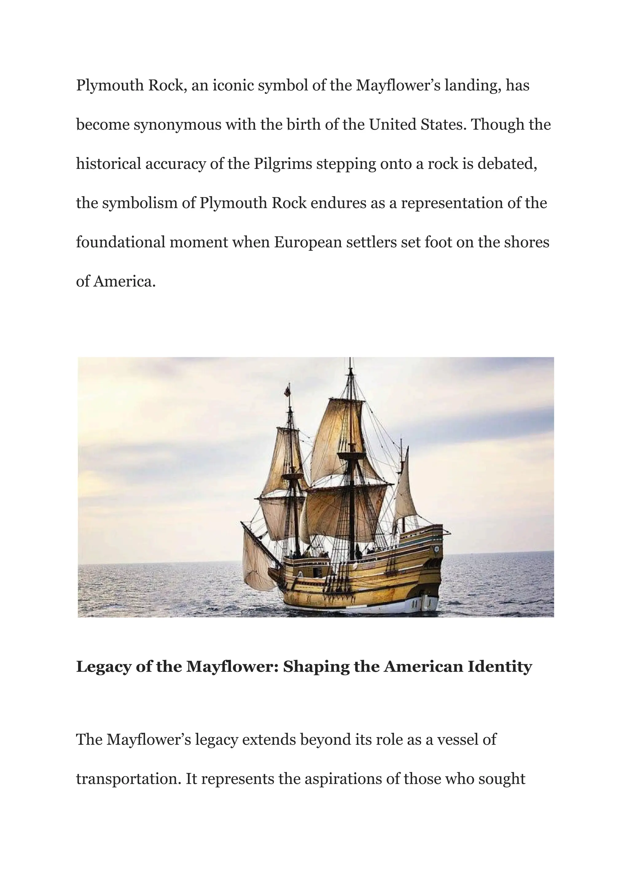 The Mayflower Ship_ Sailing Through the Pages of History.pdf | Cruises ...
