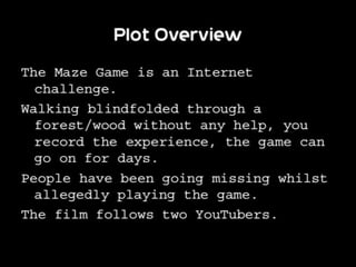 The Maze Game (working title) | PPTX