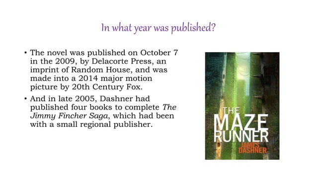 The maze runner | PPTX | Genres