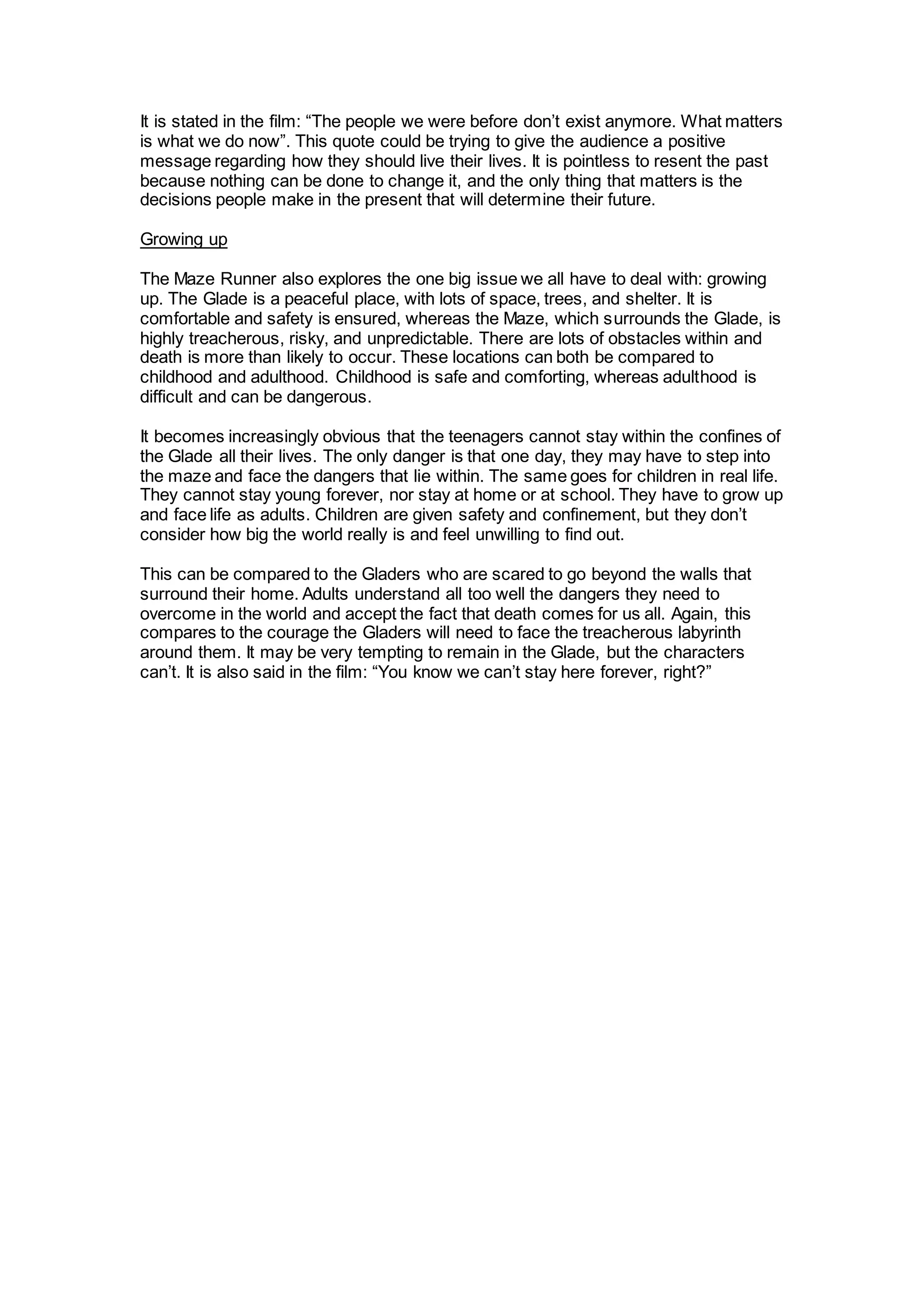 The maze runner (fictional product) | DOCX
