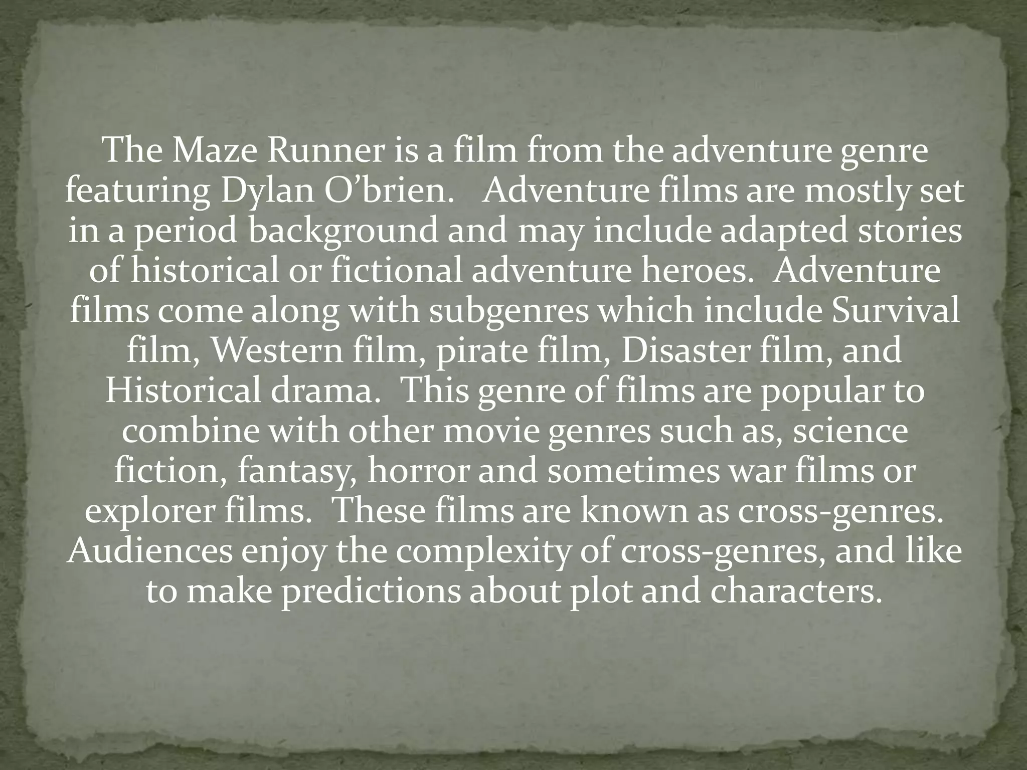 The Maze Runner Trailer Analysis | PPTX