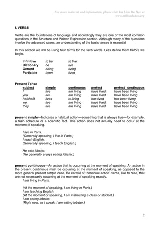 The mba center grammar review for the toefl | PDF