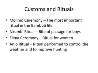 Peoples and Cultures of Africa: The Bambuti of Congo | PPTX | Africa ...