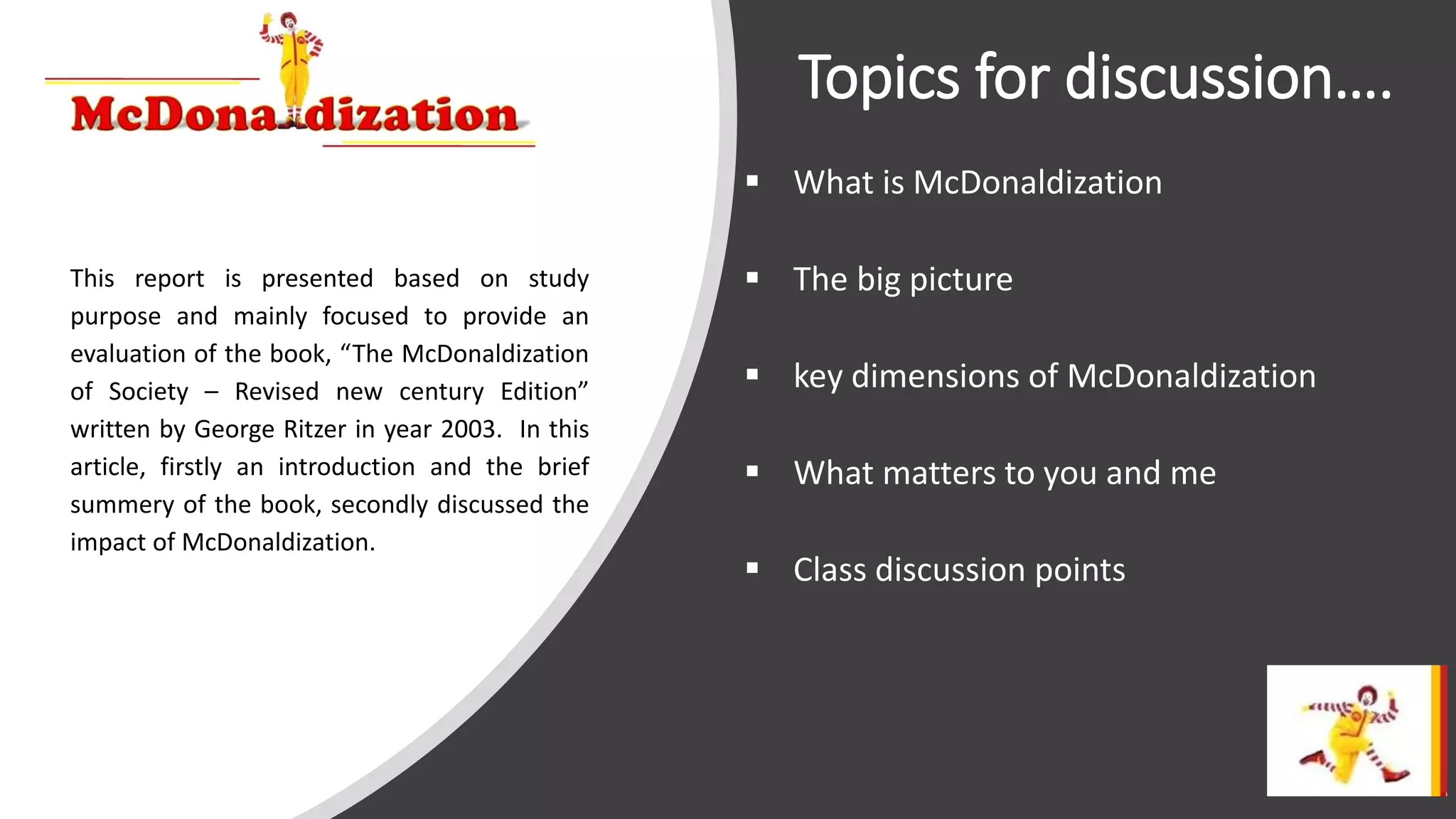 The McDonaldization of Society | PPTX
