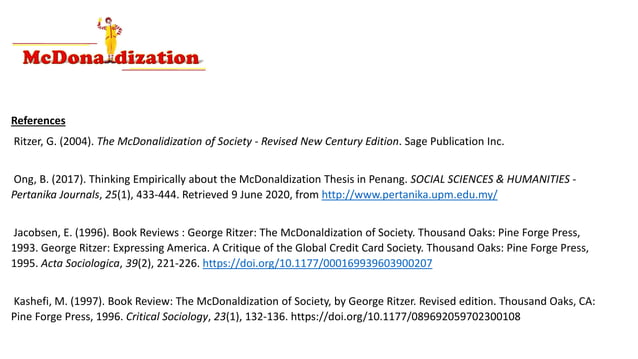 The McDonaldization of Society | PPTX
