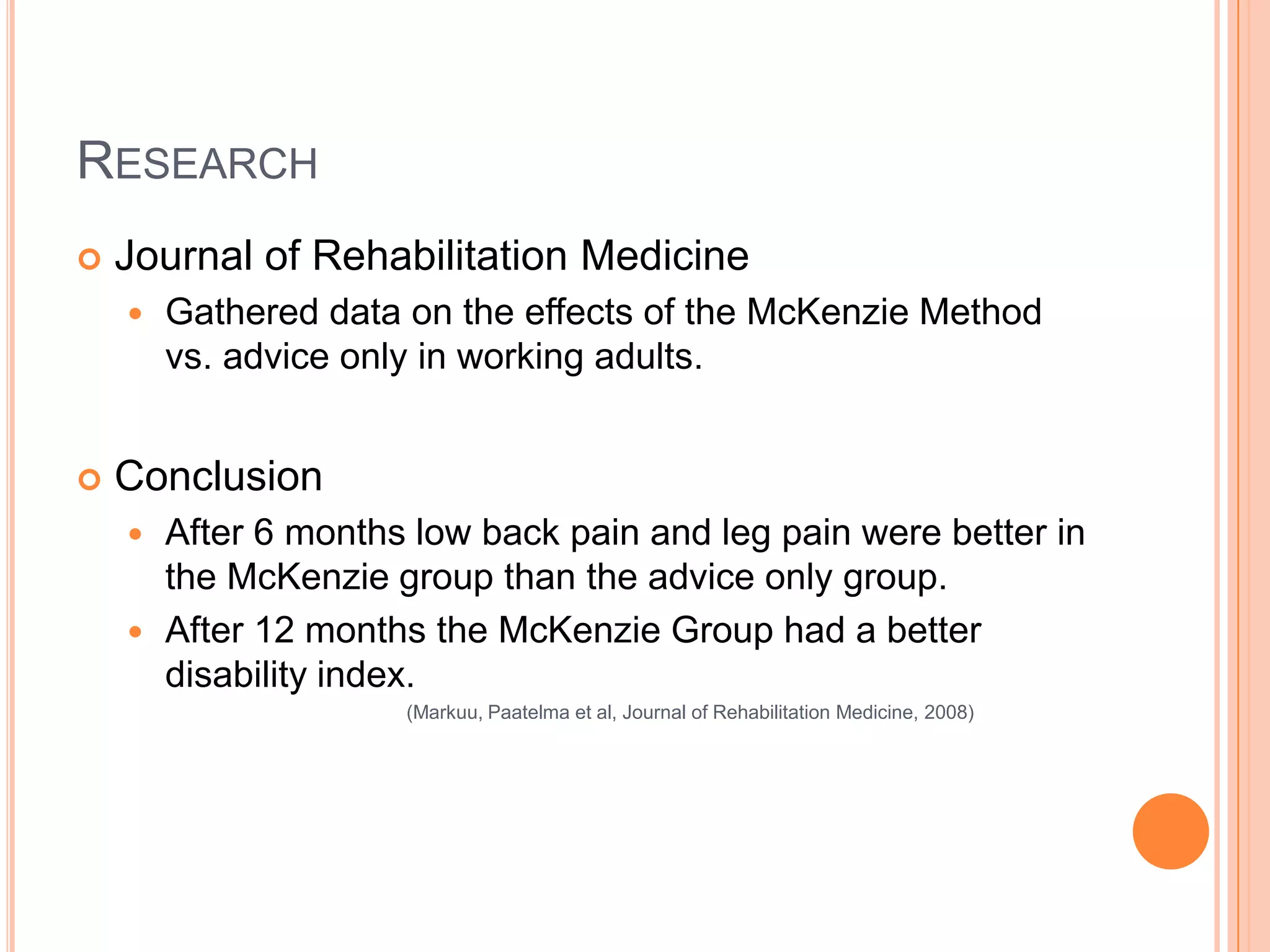 The Mc Kenzie Method | PPTX