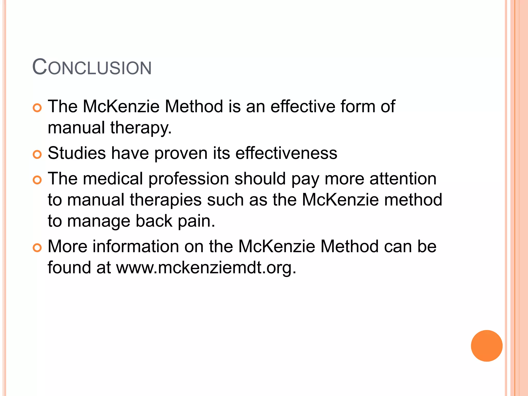 The Mc Kenzie Method | PPTX