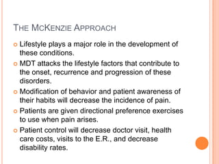 The Mc Kenzie Method | PPTX