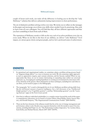 The McKinsey Approach to Problem Solving | PDF