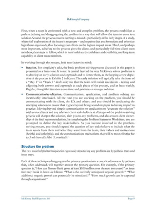 The McKinsey Approach to Problem Solving | PDF