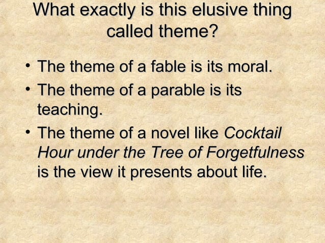 Analyzing Theme | PPT