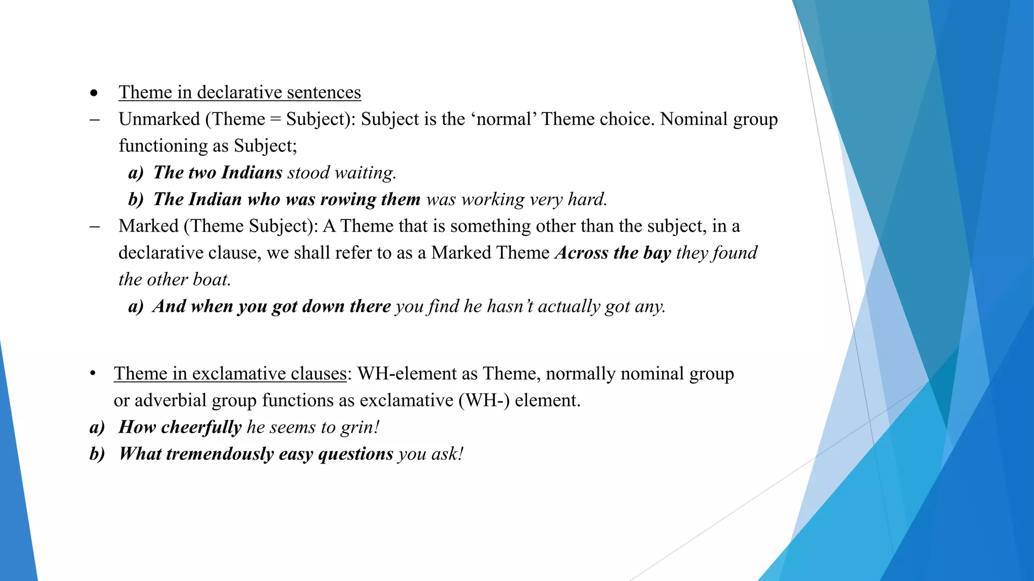 Theme and rheme in the english language | PPTX