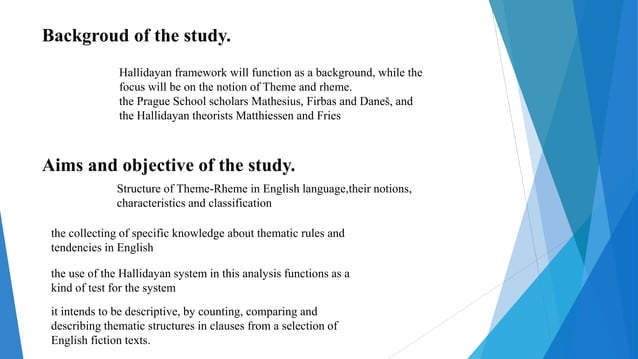 Theme and rheme in the english language | PPTX