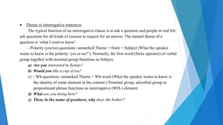 Theme and rheme in the english language | PPTX