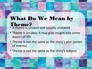 Theme Notes | PPT
