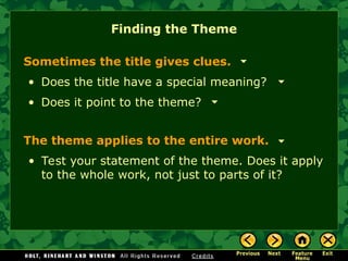 Literature theme building (what is theme) ppt | PPT