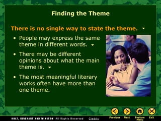 Literature theme building (what is theme) ppt | PPT