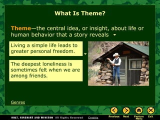 Literature theme building (what is theme) ppt | PPT