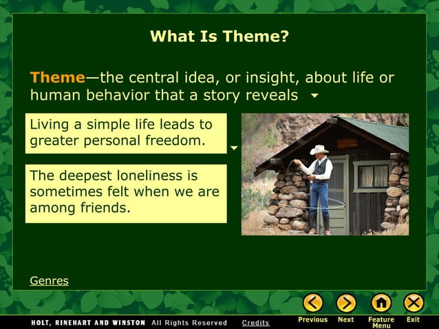 Literature theme building (what is theme) ppt | PPT
