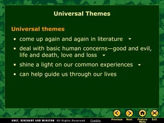 Literature theme building (what is theme) ppt | PPT