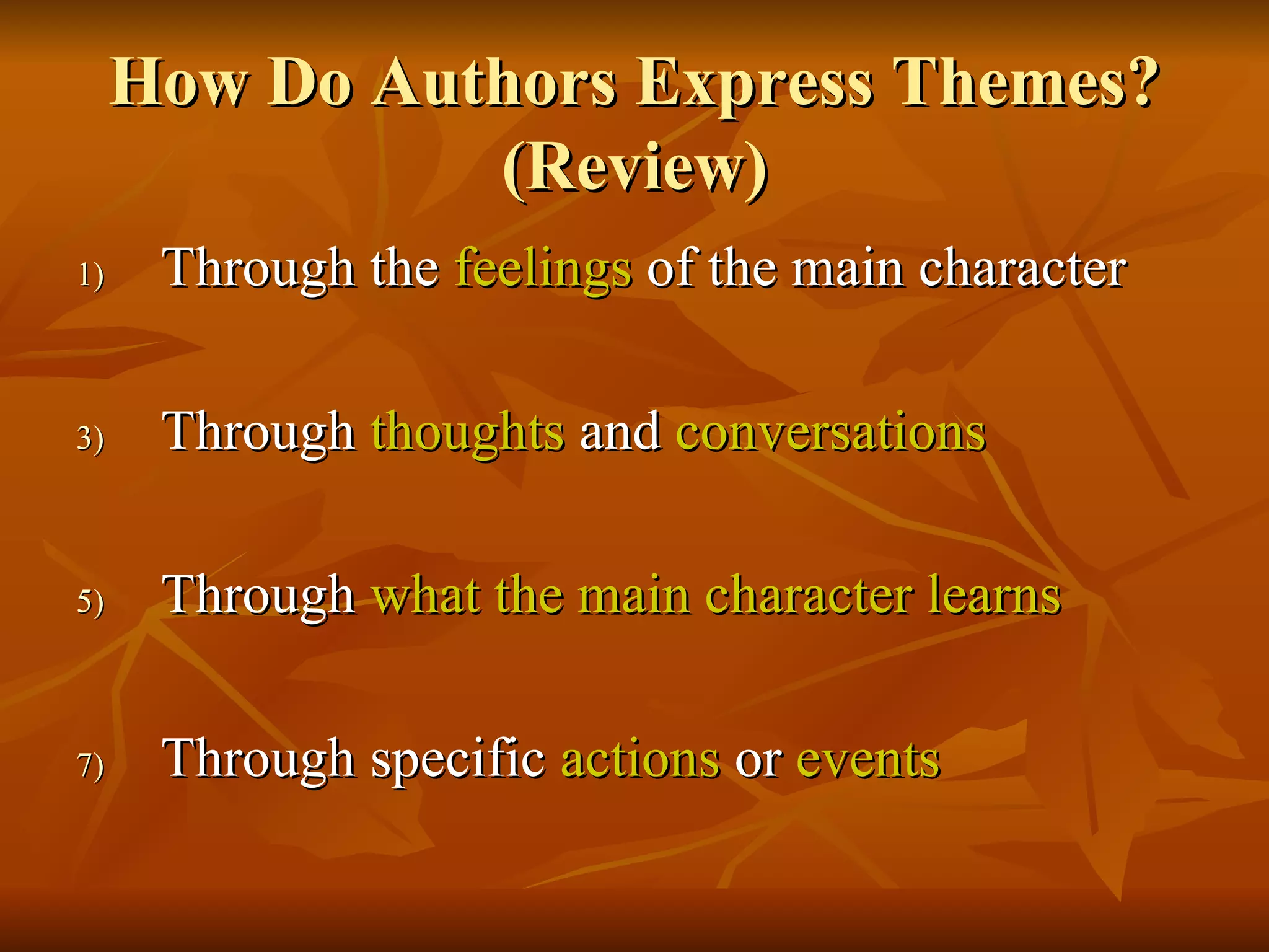 Theme In Literature | PPT