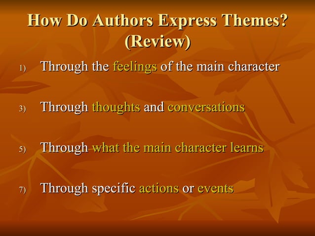 Theme In Literature | PPT