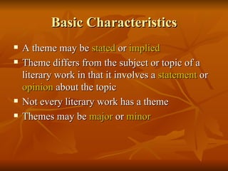 Theme In Literature | PPT