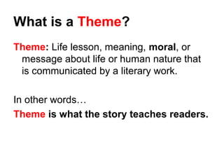 Literary Theme Definition