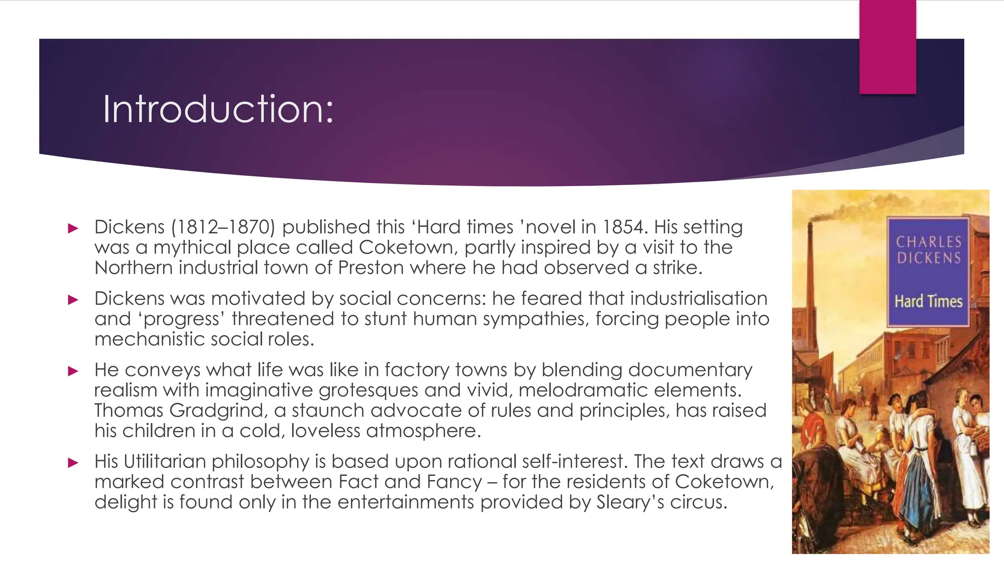 Exploring Themes industrialization and utilitarianism in “ Hard Times ...
