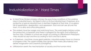 Exploring Themes industrialization and utilitarianism in “ Hard Times ...