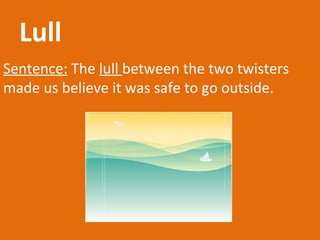 Theme 1 Night of the Twister and Blizzard vocabulary | PPT