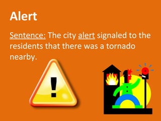 Theme 1 Night of the Twister and Blizzard vocabulary | PPT