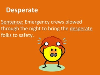 Theme 1 Night of the Twister and Blizzard vocabulary | PPT