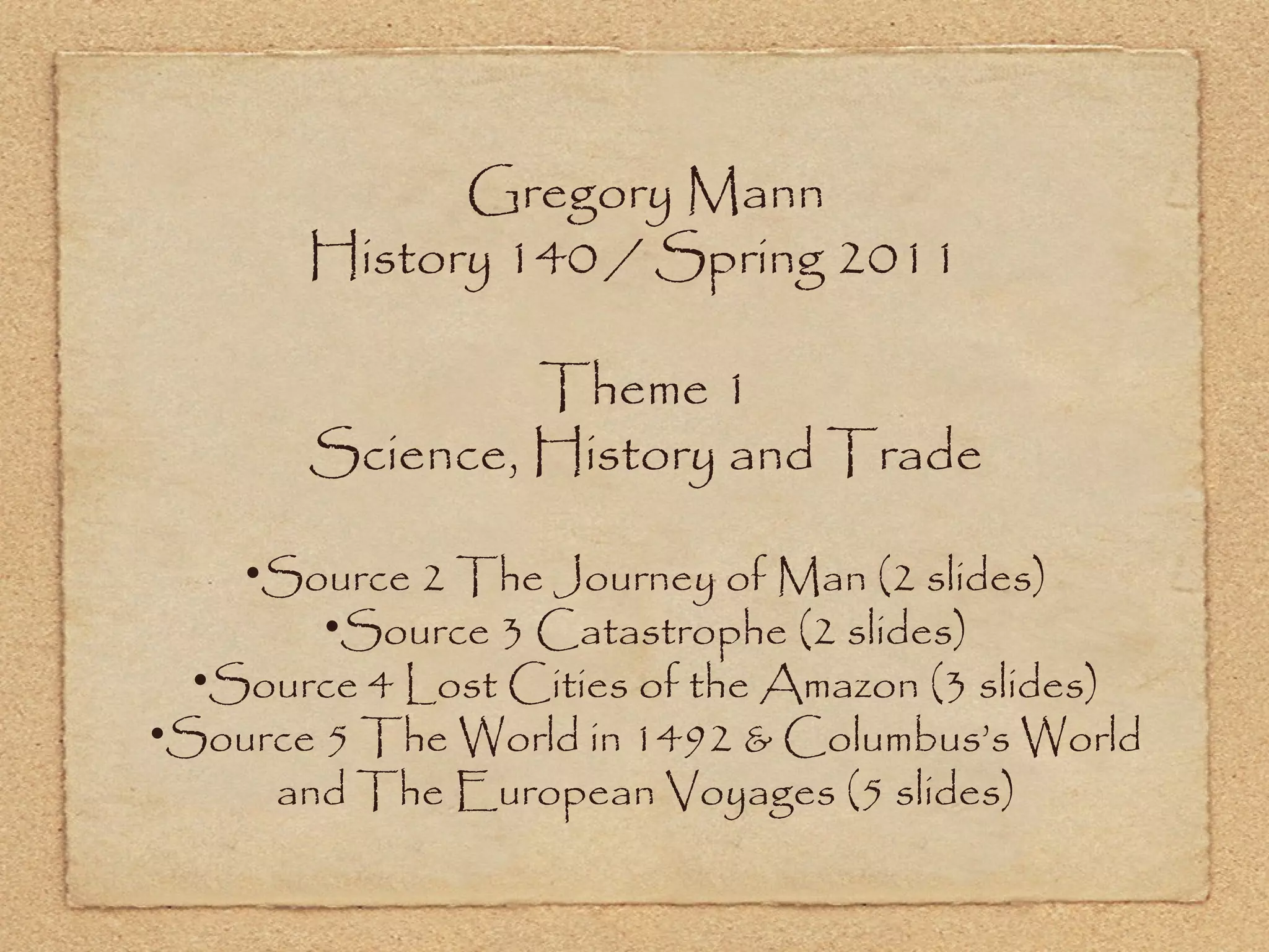 Theme 1 science history & trade powerpoint | PPT