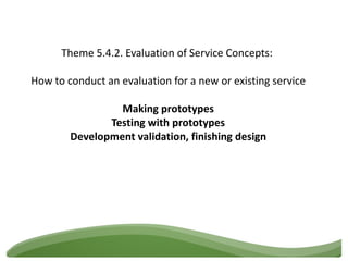 TP2 Evaluation of service concepts | PPT