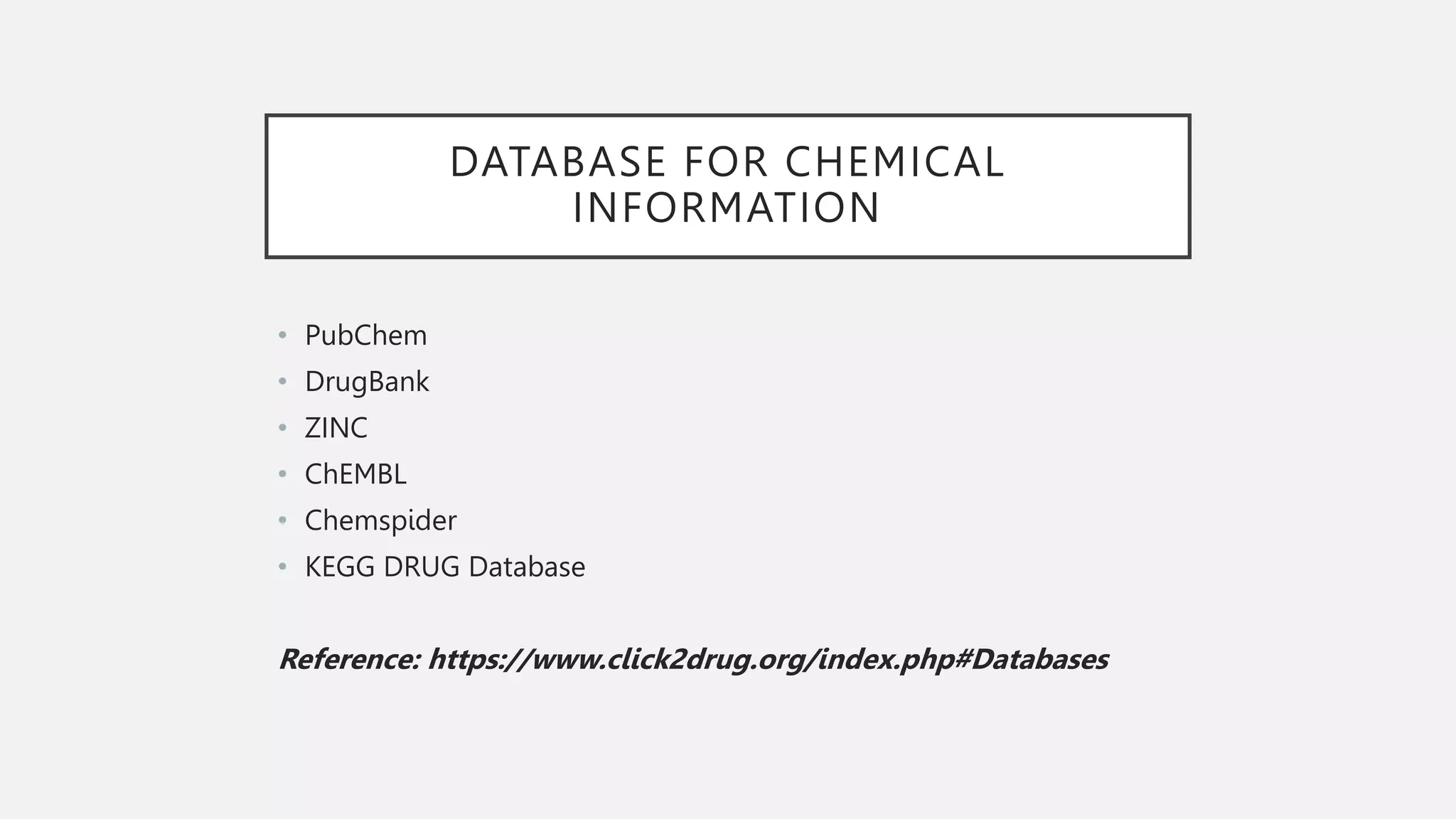 Drug Databases | PPTX