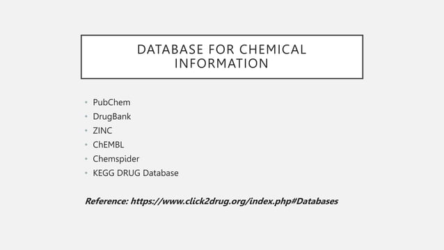 Drug Databases | PPTX