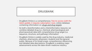Drug Databases | PPTX