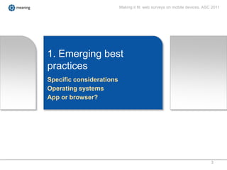Making it fit: How survey technology proviers are responding to the ...