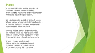 THEME 8 TOURISM DOMESTIC.pptx GRADE 8 CBC | PPTX