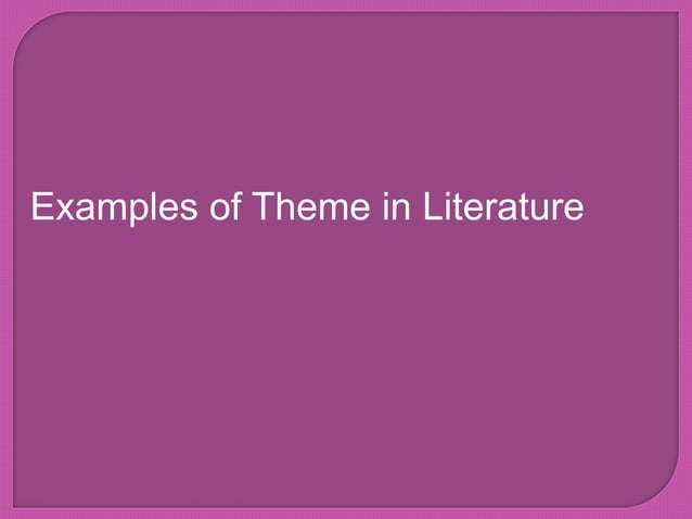Theme and setting | PPTX | Fiction | Books and Literature