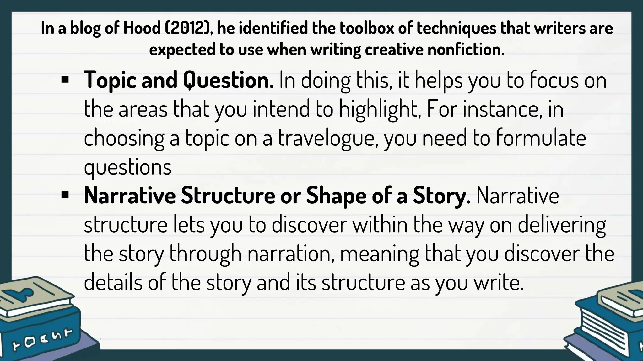 Analyzing theme and techniques in creative non-fiction.pptx