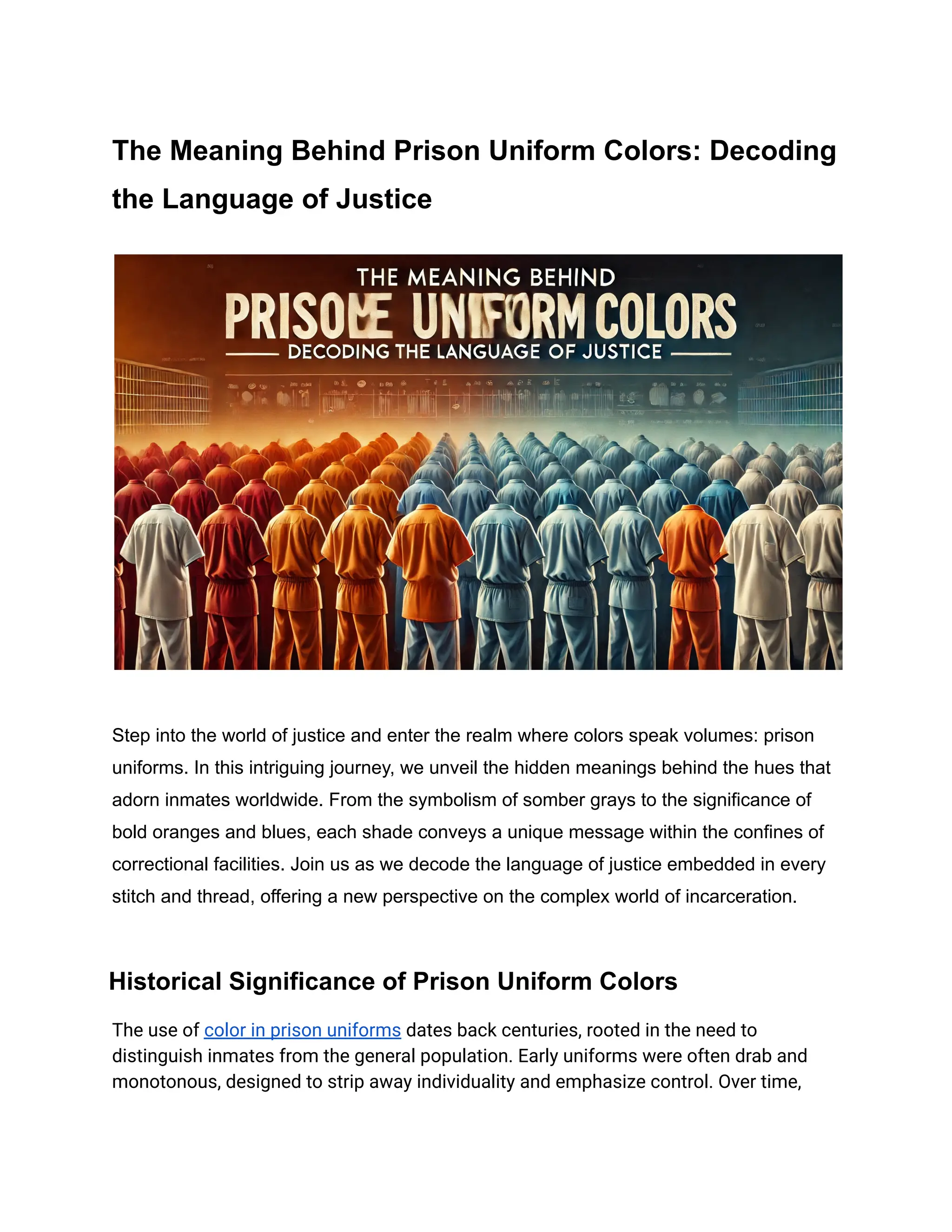 The Meaning Behind Prison Uniform Colors_ Decoding the Language of ...