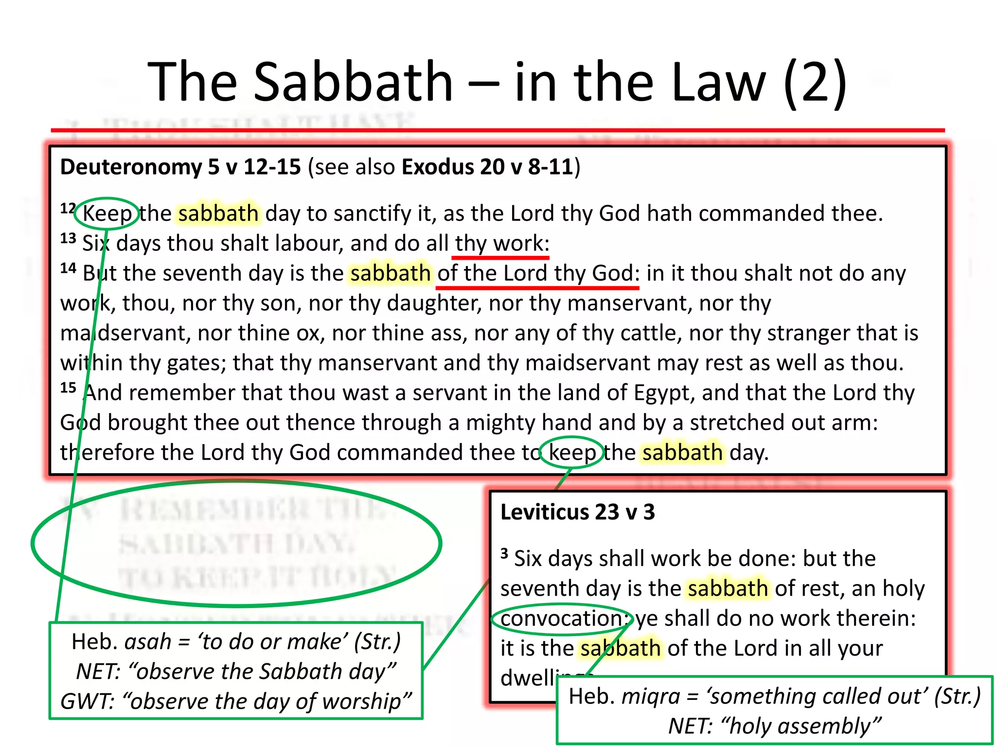 The meaning behind the sabbath | PPTX | Christianity | Religion ...