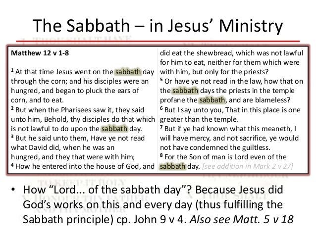 The meaning behind the sabbath