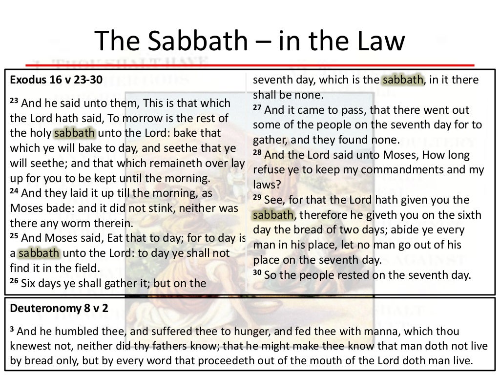 The meaning behind the sabbath