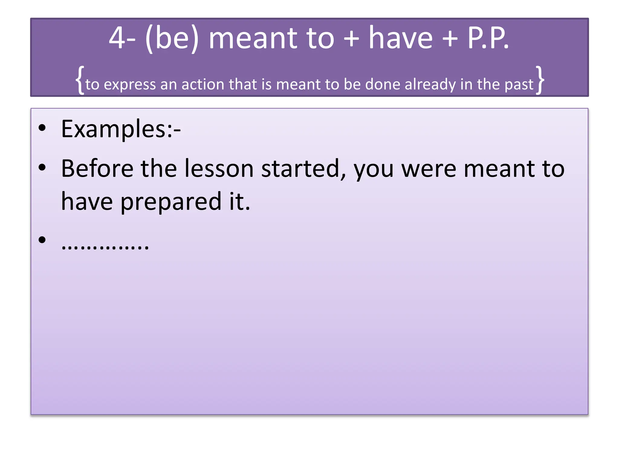 Meaning and form of Meant to vs Supposed to | PPTX