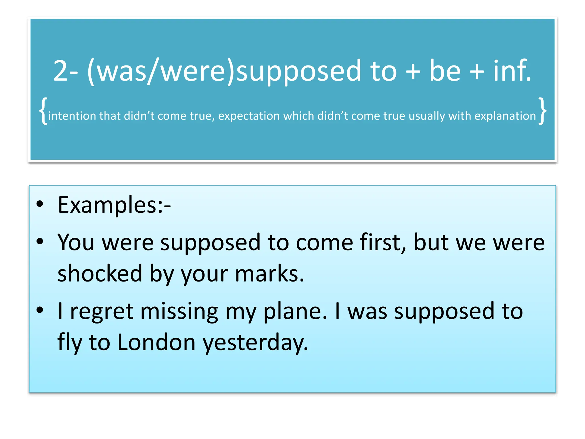 Meaning and form of Meant to vs Supposed to | PPTX